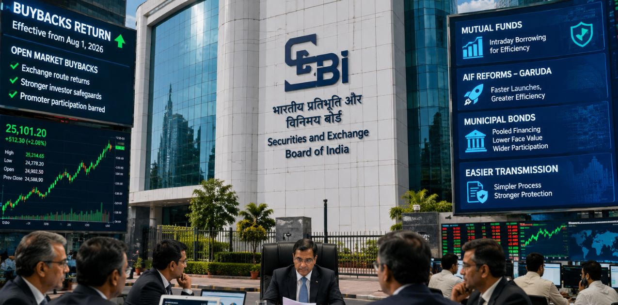SEBI Board Meeting: Buybacks Return, MFs Get Intraday Borrowing — 6 Key ...